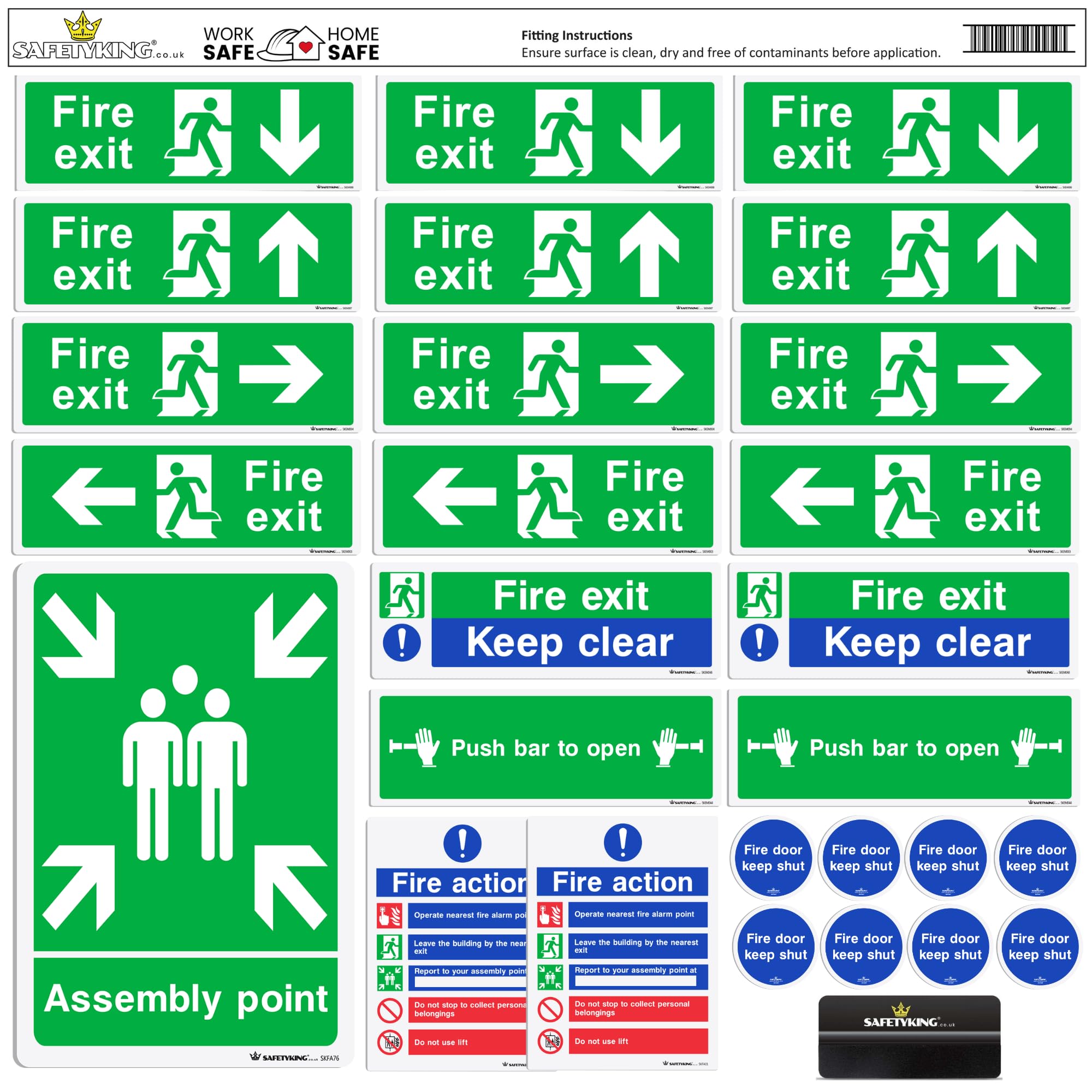 Fire Safety Signs & Fire Door Stickers | SafetyKing® UK – SAFETYKING